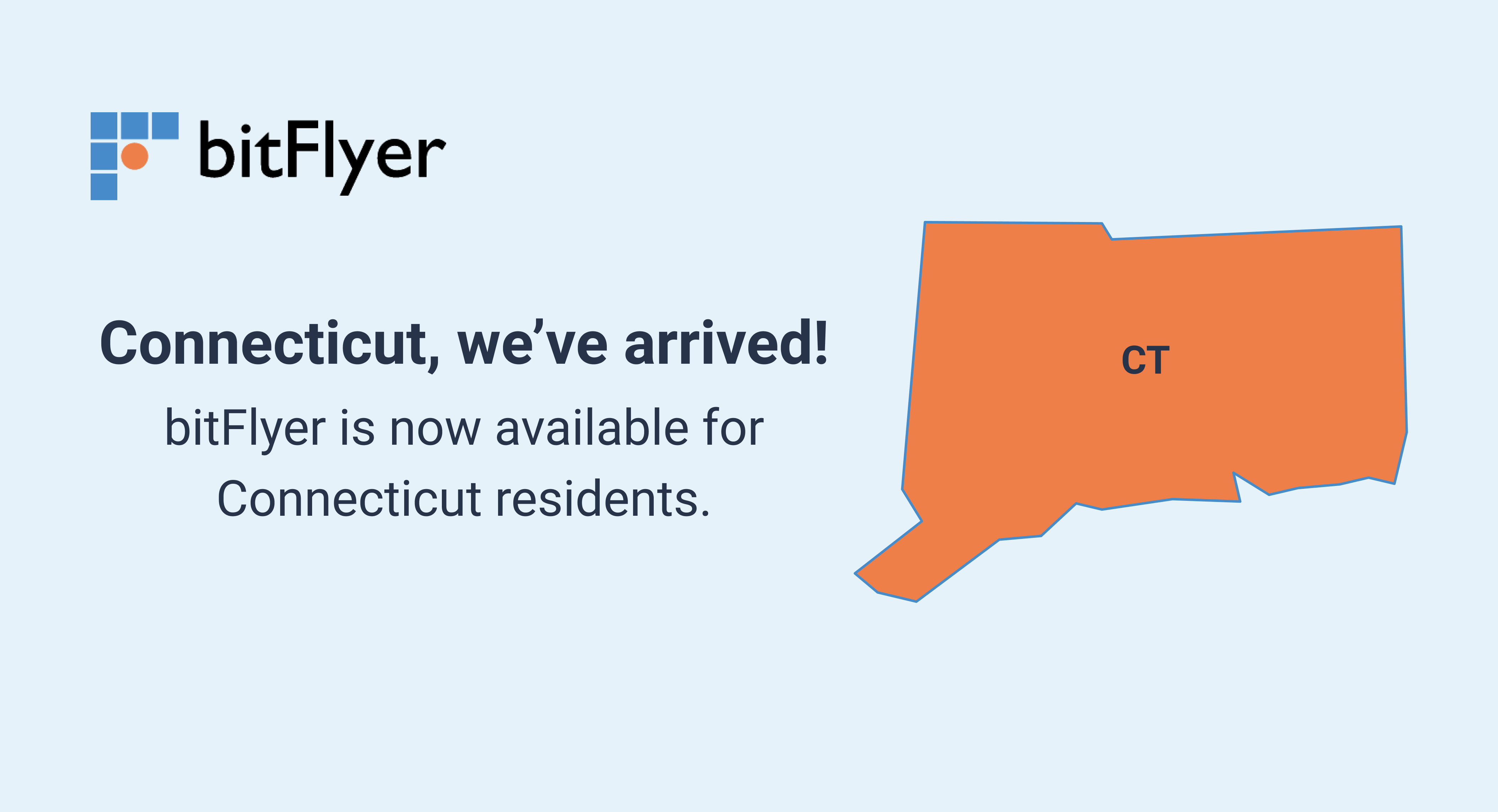 bitFlyer USA is now available in Connecticut! - The bitFlyer Blog